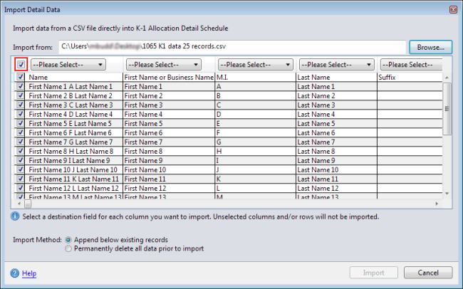 Importing Data From csv Files