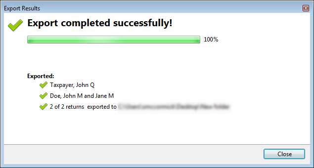 Exporting Returns